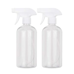 uujoly 16.9 oz plastic spray bottle trigger empty spray bottles clear refillable container for water, essential oils, hair, cleaning products, adjustable head sprayer and stream (2 pack)