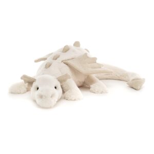 Jellycat Snow Dragon Stuffed Animal, Medium