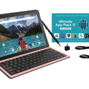 RCA 10.1 inch Tablet with Folio Keyboard (Rose Gold)