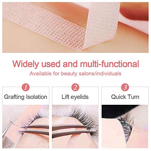 EBANKU 5 Rolls Eyelash Extension Tape, Eyelash Tape for Lash Extension Breathable Micropore Fabric Tape for Eyelash Extension Supplies (9m/10 Yards)