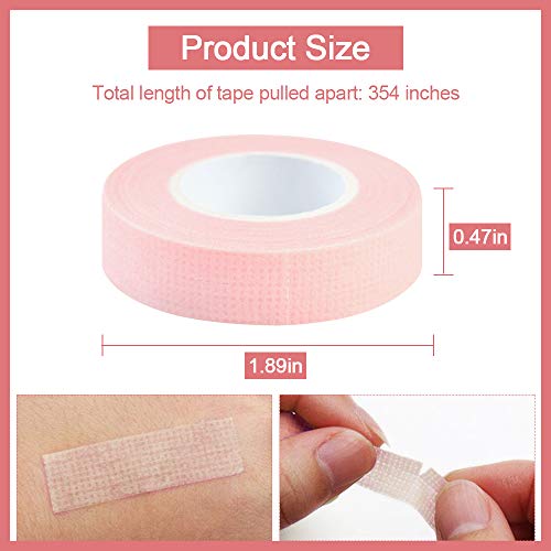 EBANKU 5 Rolls Eyelash Extension Tape, Eyelash Tape for Lash Extension Breathable Micropore Fabric Tape for Eyelash Extension Supplies (9m/10 Yards)