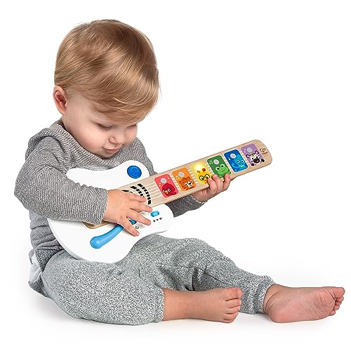 Baby Einstein Strum Along Songs Magic Touch Wooden Musical Light Up Toy Guitar with Whammy Bar, Age 6 Months+