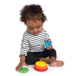 Baby Einstein Stack & Teethe Multi-Textured Easy-to-Grasp 5-Piece Teether Toy Set, Ages 3 Months +