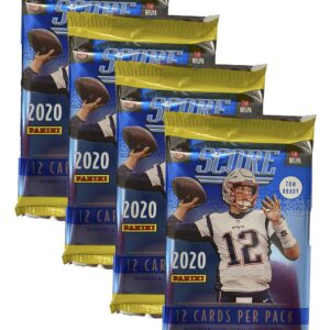 Panini 2020-2021 Score NFL Football Trading Cards Retail Factory Sealed 4 Pack