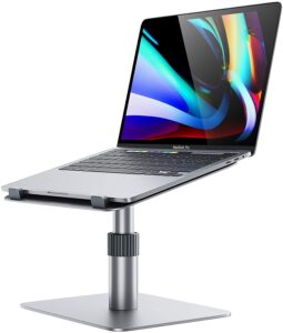 m&hong laptop-ständer drehbar höhenverstellbar um 360 grad ergonomischer computer-ständer notebook-halter für schreibtisch kompatibel mit macbook dell xps lenovo mehr 10-16 zoll laptops