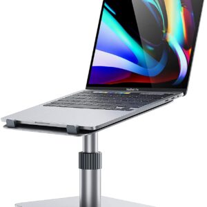 M&HONG Laptop-Ständer drehbar höhenverstellbar um 360 Grad ergonomischer Computer-Ständer Notebook-Halter für Schreibtisch kompatibel mit MacBook Dell XPS Lenovo mehr 10-16 Zoll Laptops