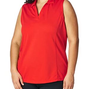 PGA TOUR Women's Airflux Sleeveless Golf Polo Shirt (Size X-Small-XX-Large), Lychee