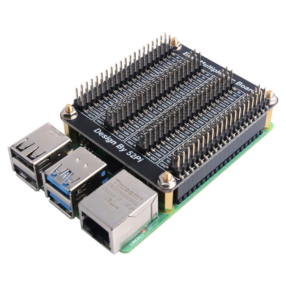 GeeekPi GPIO Extension Board for Raspberry Pi, Expansion Board GPIO 1 to 4 for Raspberry Pi 4B / 3B+ / 3B with Screws