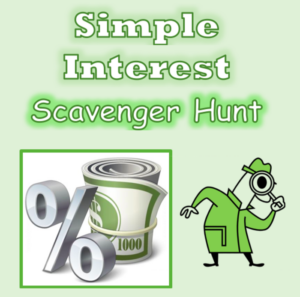 simple interest scavenger hunt