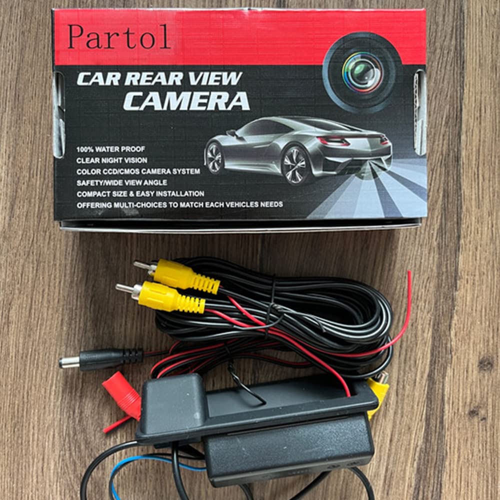 Partol HD Colorful CCD Car Rear View Backup Camera Handle Cam for Old BMW E60 E61 E70 E71 E72 E82 E88 E84 E90 E91 E92 E93 BMW 1 3 5 X5 BMW 3 Series 5 Series BMW X1 X5 X6 320i 335i