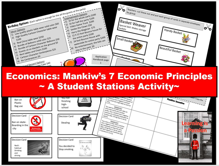 Economics: Mankiw's 7 Principles | Student Stations Activity | Distance Learning