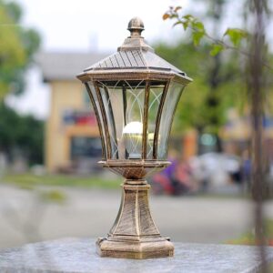 xxiny 56cm european-style outdoor pillar lamp outdoor fence lamp door pillar lamp retro home street lamp waterproof garden villa door lamp post porch patio pillar light street stigma floor lamp