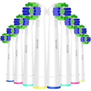 8 pack 3d whitening replacement brush heads compatible with braun oral b electric toothbrush pro500/100/1500/3000/genius7500/7000/9600/8000, etc.