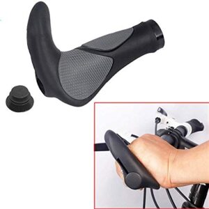 ITODA Rubber Bicycle Handlebar Grips, Non-Slip Bike Handle Mountain Bike Holding Grips Shock Resistance Absorbent Comfortable Bike Accessories for 22mm Handlebar