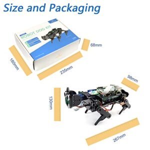 FREENOVE Robot Dog Kit for Raspberry Pi 4 B 3 B+ B A+, Walking, Self Balancing, Ball Tracing, Face Recognition, Ultrasonic Ranging, Camera Servo (Raspberry Pi NOT Included)