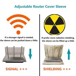 Large WiFi Router Cover, Blocks 90-95% of EMF Waves, Versatile Shielding WiFi Guard, WiFi/Smart Radiation-High Protection Router Cover(L-13.8IN * 15.7IN)