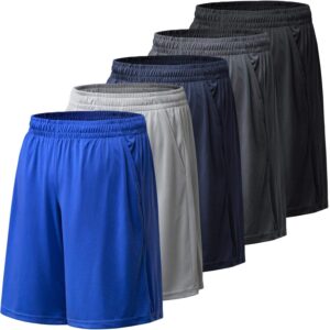 balennz athletic shorts for men with pockets and elastic waistband quick dry activewear