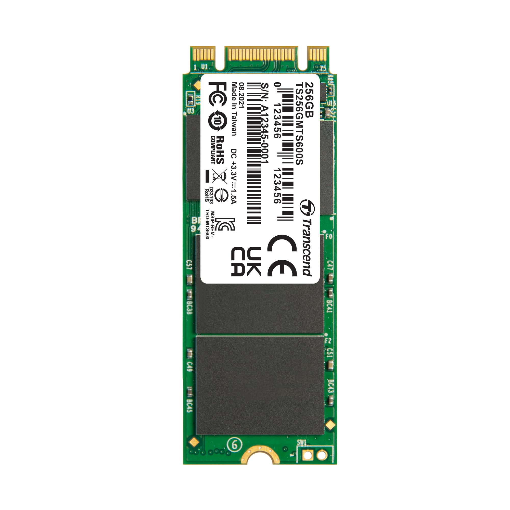 Transcend 256GB SATA III 6Gb/s MTS600S 60 mm M.2 SSD 600S Solid State Drive TS256GMTS600S