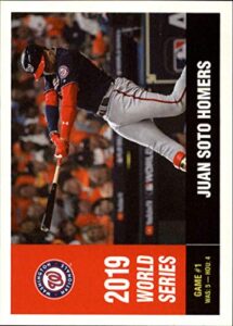 2019 topps throwback thursday baseball #259 juan soto washington nationals 1960 topps world series design print run 455