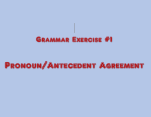 pronoun antecedent agreement lesson lesson 1