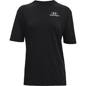 under armour women's oversized graphic short-sleeve t-shirt, black (001)/black, x-large