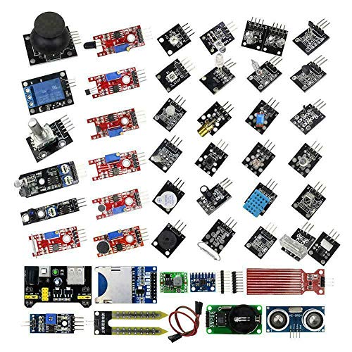 Alician for Arduino 45 in 1 Sensors Modules Starter Kit Better Than 37in1 Sensor Kit 37 in 1 Sensor Kit UNO R3 MEGA2560 OPP Bag