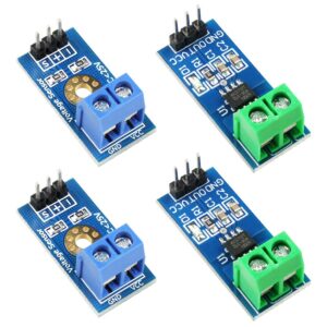 wayintop 2pcs acs712 hall effect current sensor module 30a range acs712 module + 2pcs voltage sensor module dc0-25v voltage tester terminal sensor for arduino