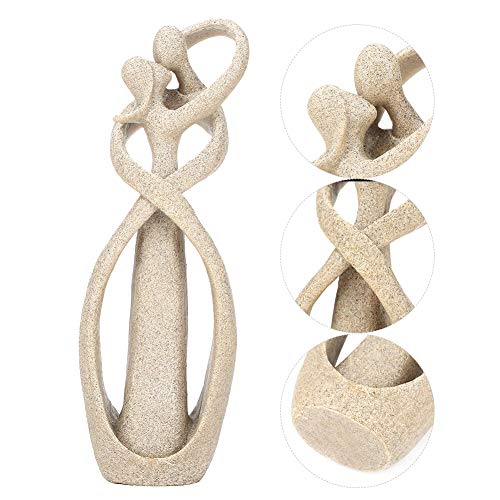 Sandstone Sculpture,Handmade Sandstone Kiss Lovers Couple Statue Sculpture Carved Figurine Art Craft Decoration,for Home, Office and Studio Decoration