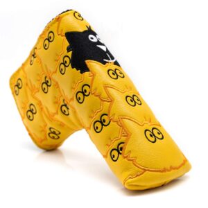 Barudan Golf Putter Cover Blade Putter Cover Golf Club Headcover Magnetic for Scotty Cameron Select Newport 2 Yellow Synthetic Leather Thick for Golfer Protect Golf Clubs Protector for Men Kids