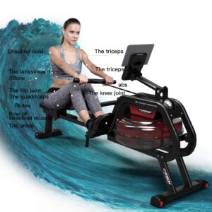 HARISON Water Rowing Machines with Tablet Holder- Water Rower for Home Use