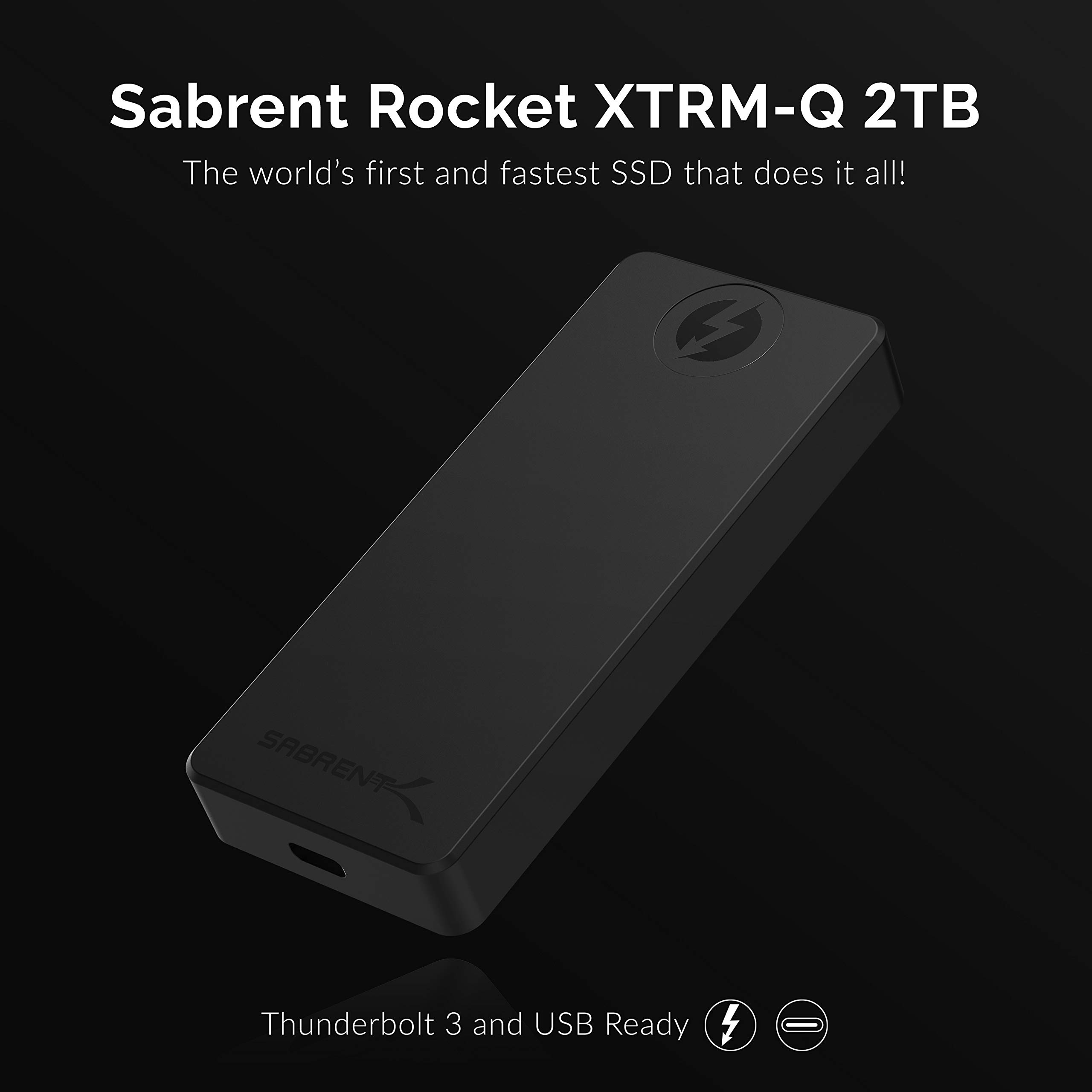 SABRENT Rocket XTRM-Q 2TB USB 3.2 / Thunderbolt 3 External SSD | up to 2700 MB/s in Thunderbolt 3 Mode or up to 900 MB/s in USB 3.2 Mode (SB-XTMQ-2TB)