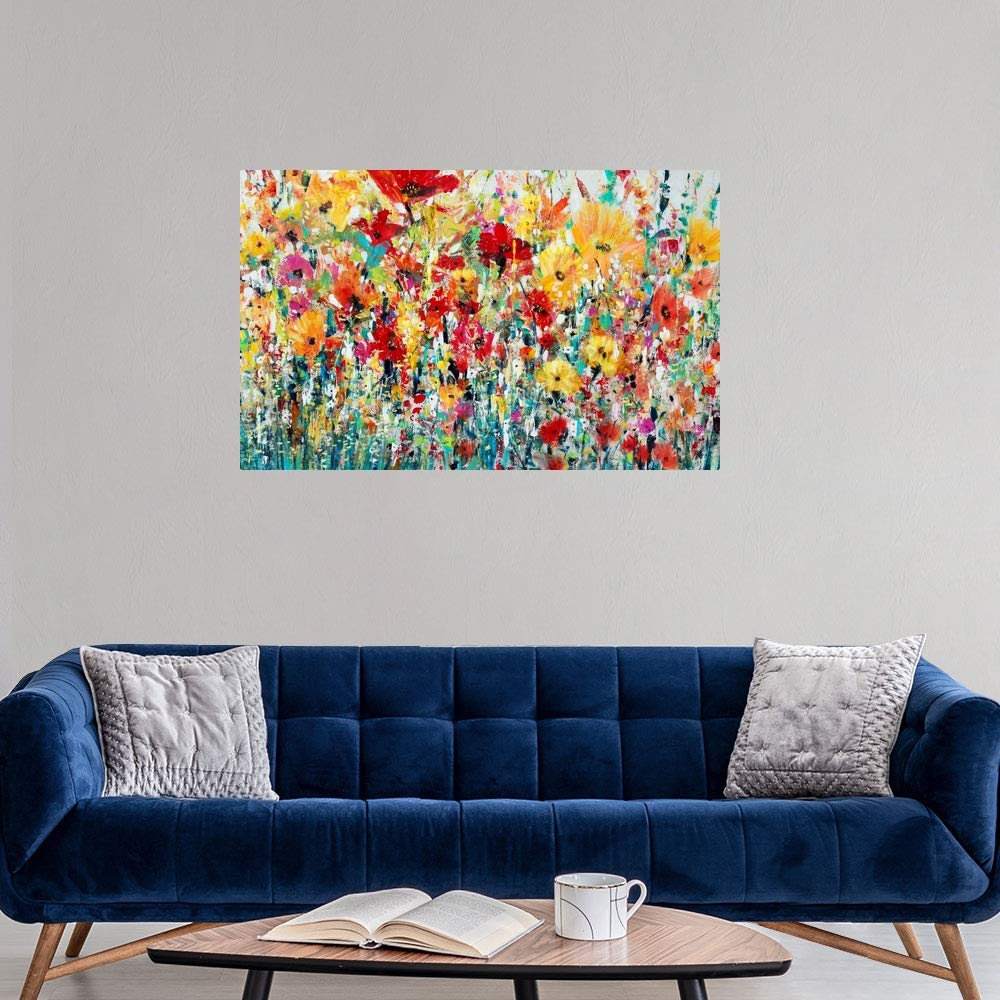 GREATBIGCANVAS Bright and Bold Flowers by Tim O’Toole Unframed Poster Print