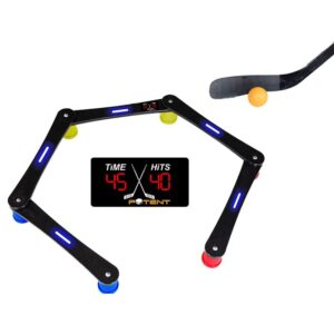 potent hockey training equipment - digital stickhandling trainer - portable stick handling aid - on & off ice tool - practice puck control - best gift for hockey players - trusted by the pros