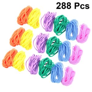 EXCEART 288 Pcs Loom Potholder Loops Weaving Loom Loops Potholder Loops Weaving Craft Loops with Multiple Colors for DIY Crafts Supplies