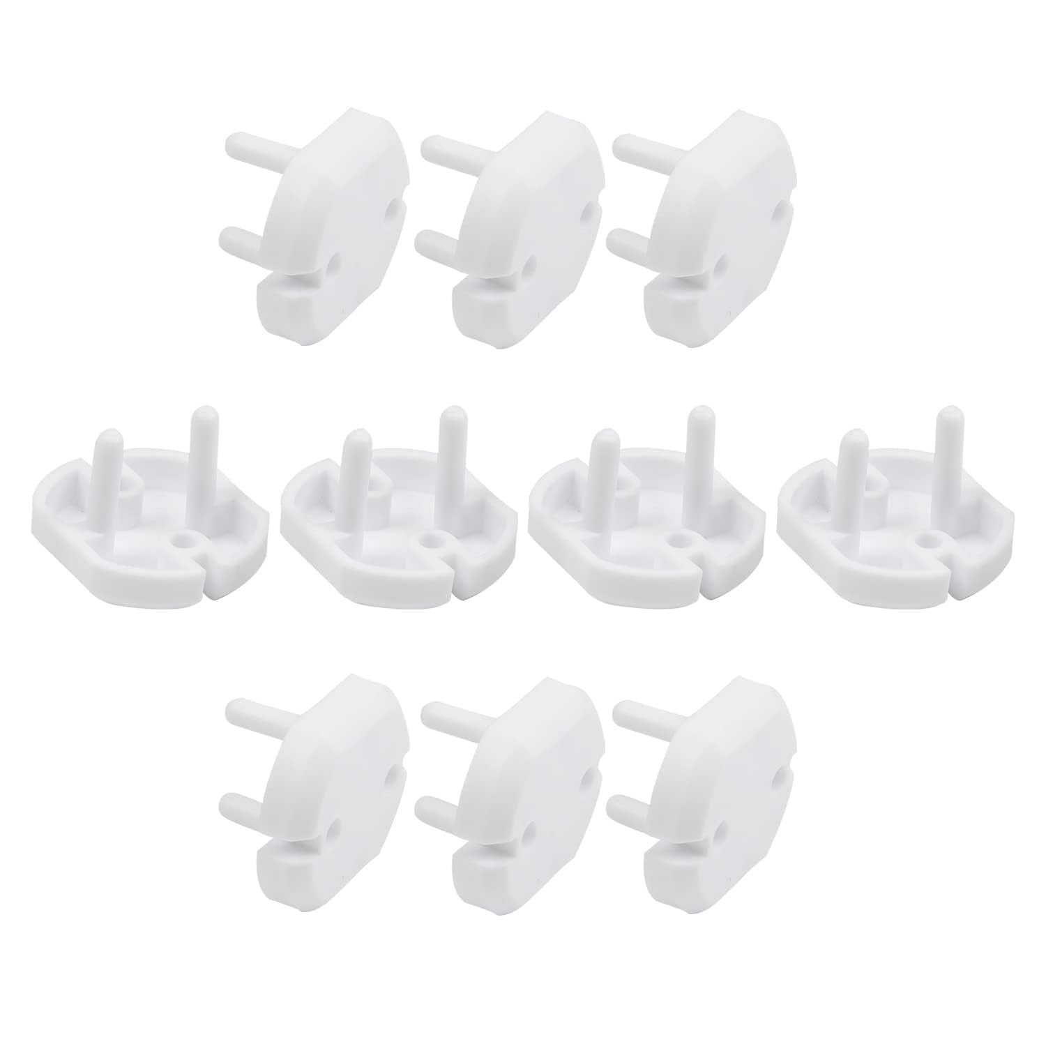 Fielect 20Pcs Outlet Plugs Covers EU Outlet Covers Childproof Plug Protectors Electric Socket Cover Electrical Protector 2-Hole White 20Pcs