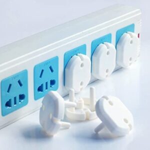 Fielect 20Pcs Outlet Plugs Covers EU Outlet Covers Childproof Plug Protectors Electric Socket Cover Electrical Protector 2-Hole White 20Pcs