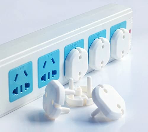 Fielect 20Pcs Outlet Plugs Covers EU Outlet Covers Childproof Plug Protectors Electric Socket Cover Electrical Protector 2-Hole White 20Pcs