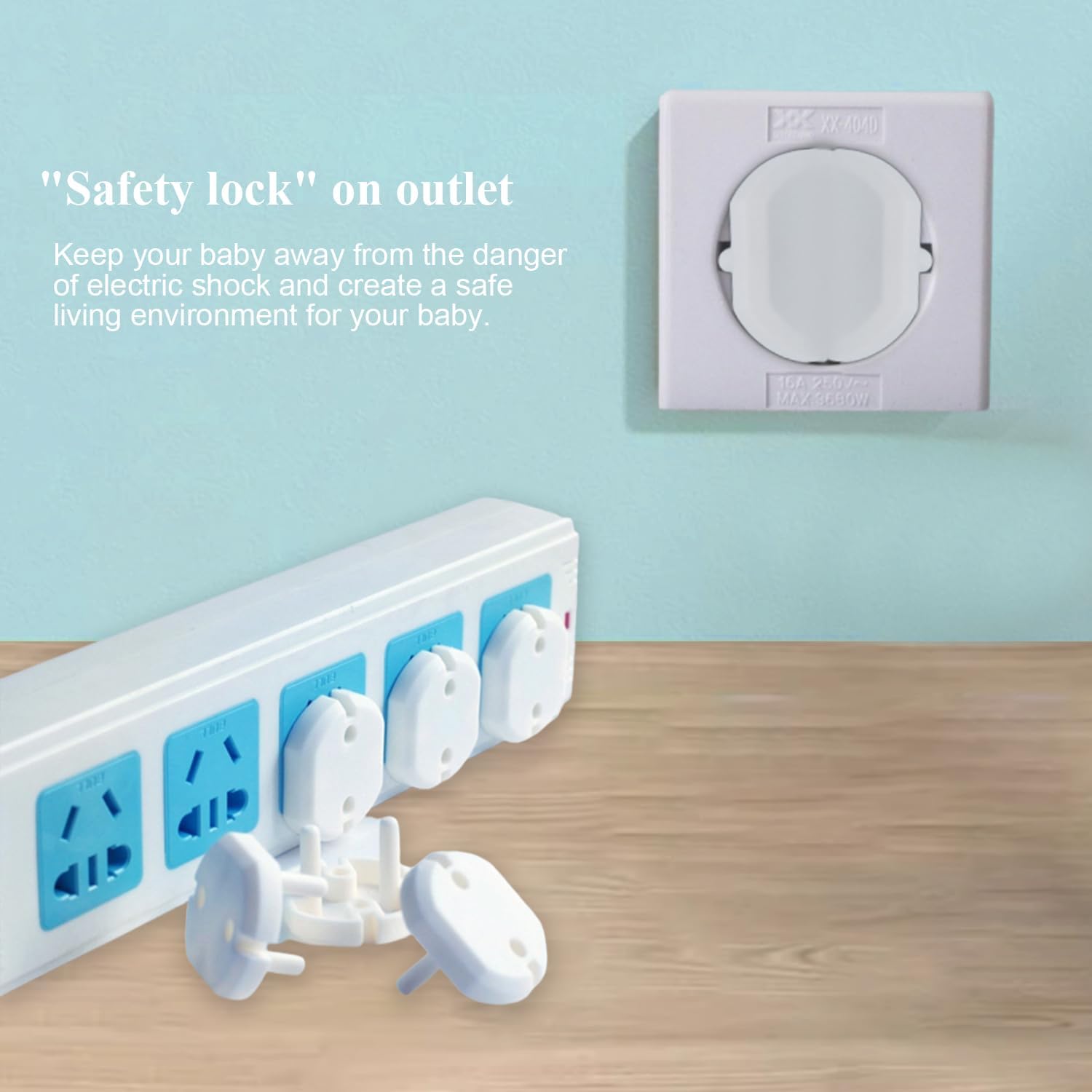 Fielect 20Pcs Outlet Plugs Covers EU Outlet Covers Childproof Plug Protectors Electric Socket Cover Electrical Protector 2-Hole White 20Pcs