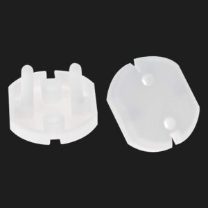 Fielect 20Pcs Outlet Plugs Covers EU Outlet Covers Childproof Plug Protectors Electric Socket Cover Electrical Protector 2-Hole White 20Pcs