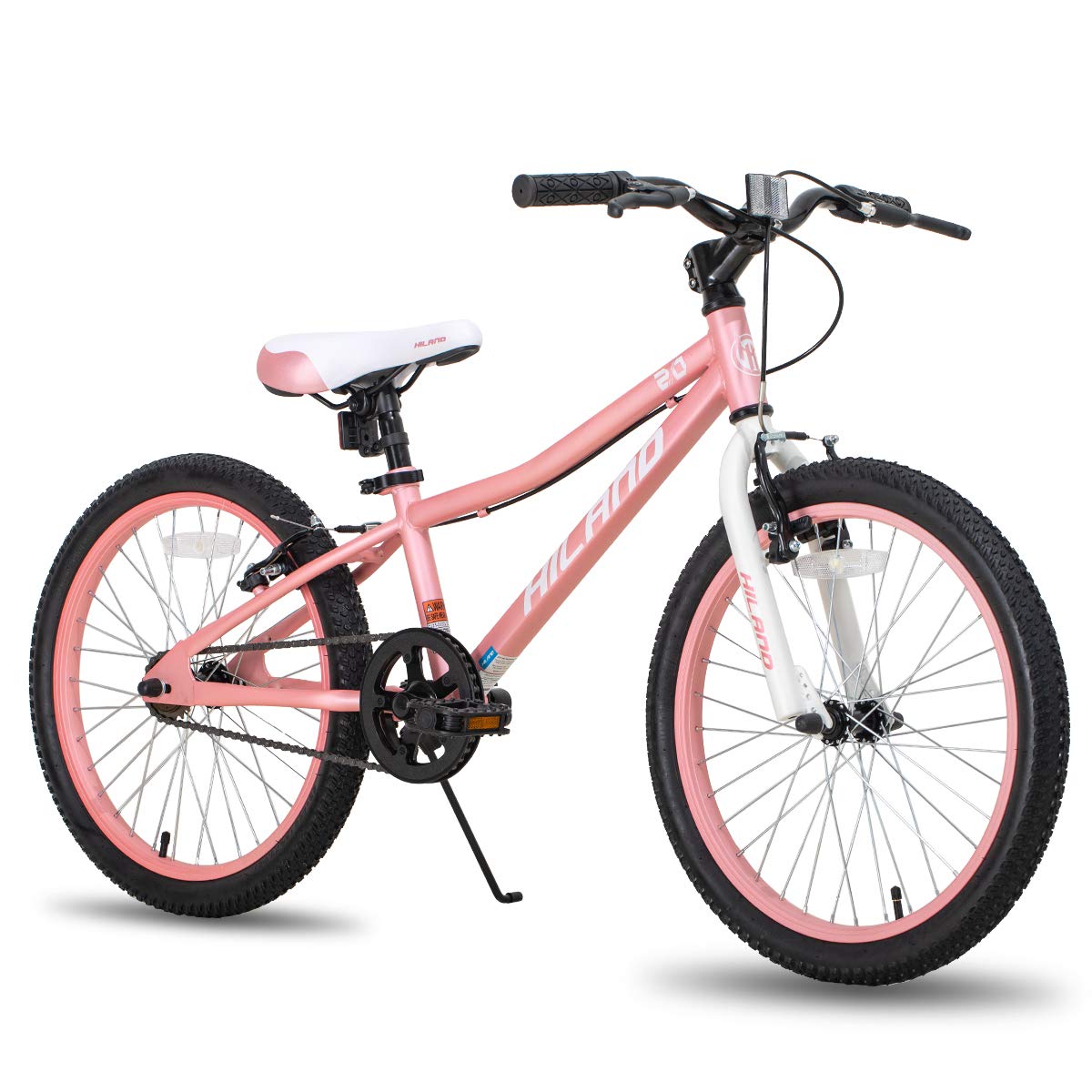 Hiland 20 Inch Kids' Bicycles Mountain Bike for Boys, Girls 6+ Years Old, Single Speed Kids Bicycles with Dual Handbrakes, Multiple Colors Child Bike