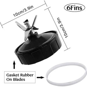 10cm Diameter 6 Fins Extractor Blades Replacement Part with 24OZ Cups for Ninja Blender Only fit for Nutri Ninja Auto iQ BL450-70 BL451-70 BL454-70 BL455-70 BL482-70