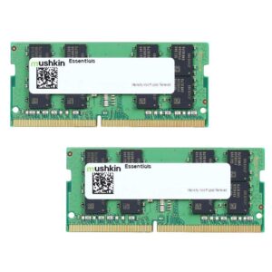 Mushkin Essentials – DDR4 Laptop DRAM – 32GB (2x16GB) SODIMM Memory Kit – 3200MHz (PC4-25600) CL-22 – 260-pin 1.2V Notebook RAM – Dual-Channel – Low-Voltage – (MES4S320NF16GX2)