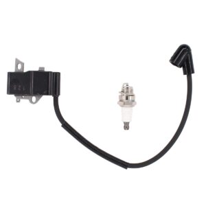 applianpar ignition coil 530039224 545046701 with spark plug for husqvarna 125l 125e 128l 128ld