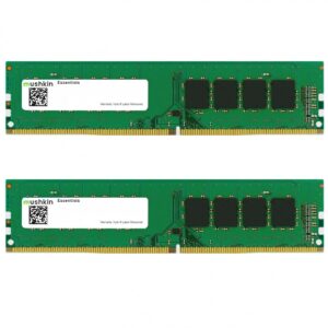 Mushkin Essentials – DDR4 Desktop DRAM – 16GB (2x8GB) UDIMM Memory Kit – 2933MHz (PC4-23400) CL-21 – 288-pin 1.2V PC RAM – Dual-Channel – Low-Voltage – (MES4U293MF8GX2)