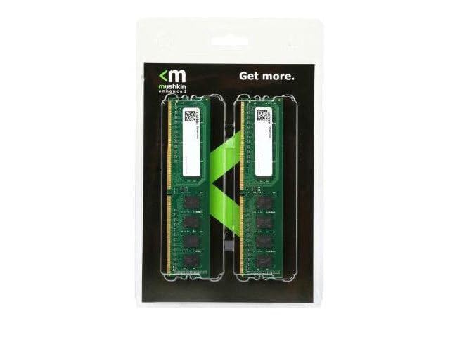 Mushkin Essentials – DDR4 Desktop DRAM – 16GB (2x8GB) UDIMM Memory Kit – 2933MHz (PC4-23400) CL-21 – 288-pin 1.2V PC RAM – Dual-Channel – Low-Voltage – (MES4U293MF8GX2)