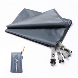 bisinna waterproof camping tarp mutifunctional tent footprint, groundsheet picnic and beach mat with carrying storage bag for picnic, hiking,backpacking,hammock