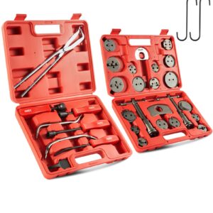 Orion Motor Tech 32pc Dual Brake Tools, 2 in 1 Caliper Compression Tool and Drum Brake Tool Kit, Brake Caliper Tool Kit and Drum Brake Tool with Brake Spring Tool Compressor Pliers Installer Remover