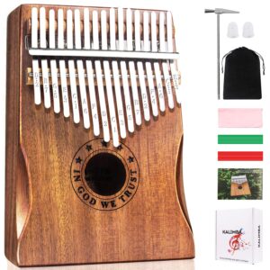 kalimba thumb piano 17 keys musical instruments, mbira finger piano gifts for kids and adults beginners