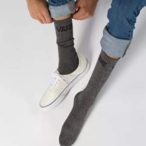 Vans | Classic Crew-Socks | Black-Heather, Large (9.5-13) Men's.