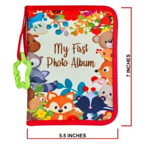 ToddleBee Baby Photo Album - Soft Baby Book First Year Baby Photo Book | My First Book of Photos with Woodland Animals - Baby Album Holds 4x6 Pictures for Memory Album Baby Shower